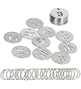 Amazon.com : NumRealm Number Tags with Rings, 25mm 304 Stainless Steel ...