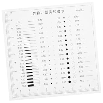 SOLUSTRE Transparency Defect Detection Ruler Spot Measuring Ruler for ...