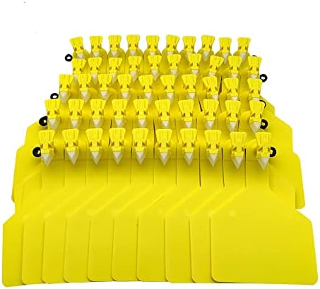 Amazon.com: 50 Pcs One-Piece Blank Cattle Ear Tags TPU Flexible ...