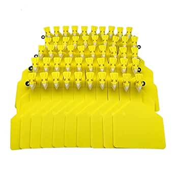 Amazon.com: 50 Pcs One-Piece Blank Cattle Ear Tags TPU Flexible ...