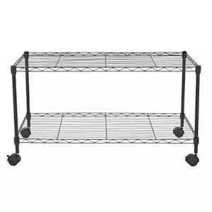 STORACK 2 Shelf Heavy Duty Height Adjustable Foldable Multipurpose Home ...