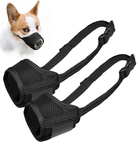 2Pcs Muzzle for Small Dog, Anti Bark Dog Muzzle, Soft Breathable Dogs ...