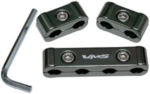 Amazon.com: 3pc piece GUNMETAL Billet Aluminum Spark Plug Cables ...