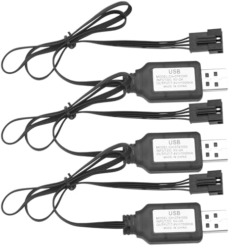 Amazon.com: 3Pcs Vgoohobby SM-4P Plug Charger 7.4V USB Charging Cable ...