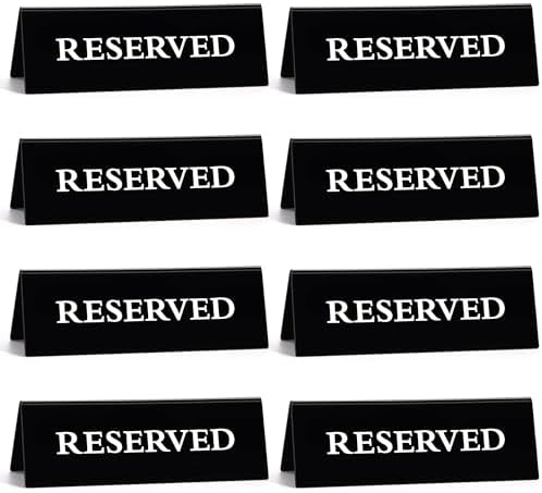 Segni da Tavolo Segnaposto Riservato Tavolo Riservato Segni Acrilico ...