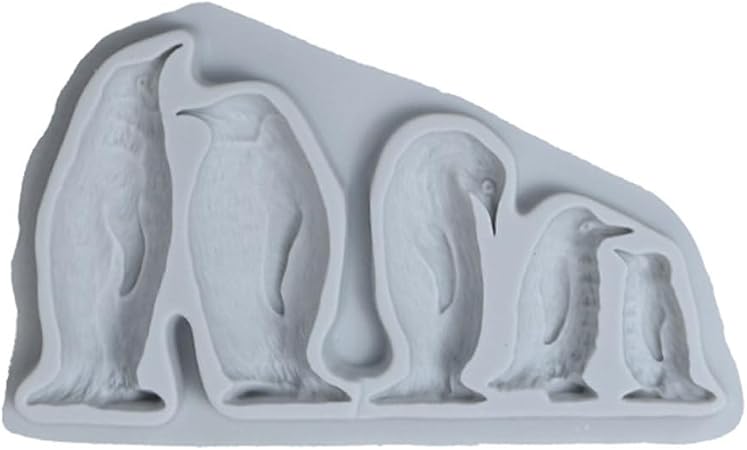Amazon.com: WOEIFGV Silicone Mold Chocolate Penguins Family Fondant ...