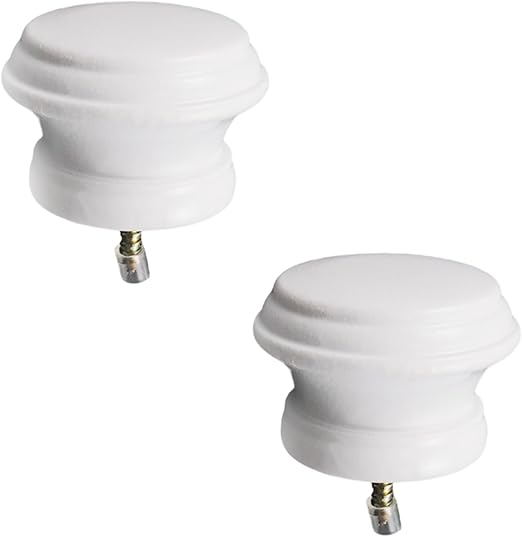 Amazon.com: Antrader Finials for Curtain Rods Wood Curtain Rod Finial ...