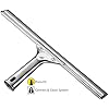Unger 92101 Professional Stainless Steel Heavy-Duty Squeegee, Silver ...