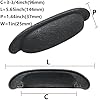 CABDM 10 Pack Rustic Cup Pulls Black Iron 3-3/4 Inch (96mm) Hole Center ...