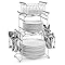 Amazon.com - Sorbus® Buffet Caddy — 7-Piece Stackable Set Includes ...