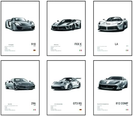 Amazon.com: Car Posters for Men Car Wall Art - 8x10 Unframed Prints ...