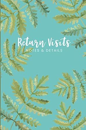 Amazon.com: Return Visits Notes & Details: Field Service Organizer for ...