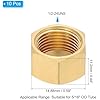 Amazon.com: PATIKIL 5/16" Brass Compression Stop Valve Cap, 10Pcs Hex ...