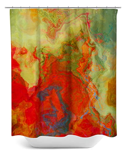 Amazon.com: Abstract Art Shower Curtain (On Fire) : Handmade Products