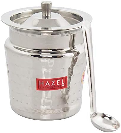 Buy HAZEL Stainless Steel Oil and Ghee Air Tight Container | 1400 ml ...