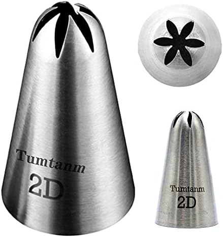 2D Piping Nozzle Set for Cake Decorating,2D Large Drop Flower Icing ...