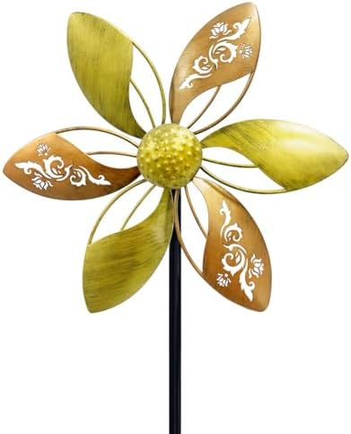 Amazon.com: Gronhof 37" Metal Wind Spinner for Yard & Garden, 10 ...