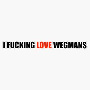 Amazon.com: I Love Wegmans Sticker Vinyl Bumper Sticker Decal ...