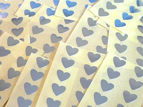 130 Labels, 13x12mm Hearts, Shiny Gold, Colour Code Stickers, Self ...