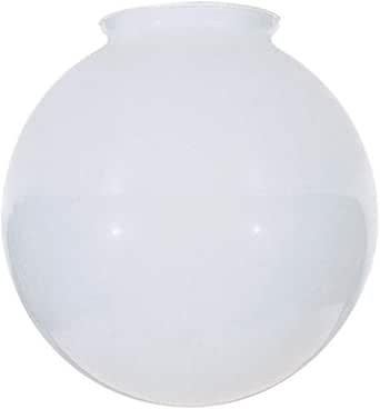 Satco 8x4 Sprayed Glossy White Ball Shade, 4-Inch Fitter, 8-Inch ...