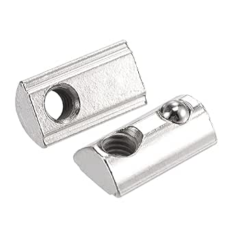 uxcell M6 T Slot Nuts Roll in Spring T-nut with Ball Carbon Steel for ...