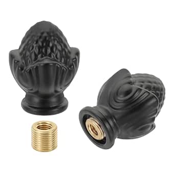 PATIKIL 36 x 28mm Lamp Finials Caps Knob, 2 Set Solid Lamp Shade Top ...