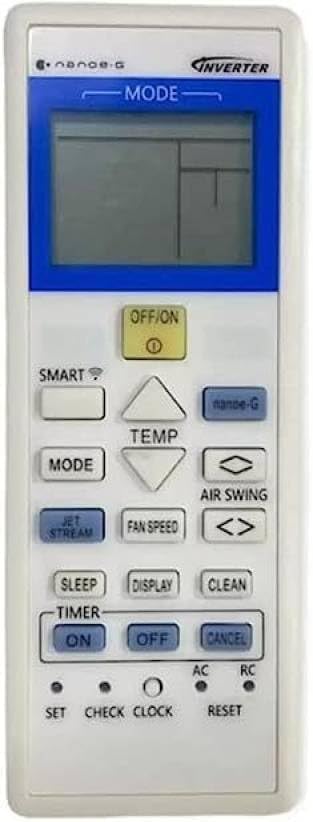 DITEC Air Conditioner Remote Compatible with Panasonic Split/Window AC ...