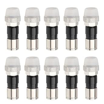 Amazon.com: MOOKEERF RG6 Compression Connectors 10 Pack,F Type RG6 ...