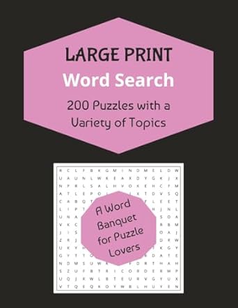 Large Print Word Search: 200 Puzzles with a Variety of Topics: Hoy, Jen ...