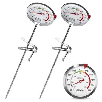 Amazon.com: BOMATA Candy Thermometer with Pot Clip, Deep Fry Oil ...