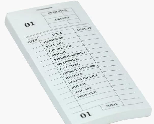 Amazon.com: Generic 10 PCS TICKET BOOK- Nail Spa Salon Sales Book ...