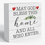 ・ブランド:Sahjzk・製造元:Sahjzk・信仰と祝福:このBless This Homeサインは、意味のある聖書と聖書の一節の装飾を組み合わせ、あなたの空間に暖かさと精神的なインスピレーションをもたらします。・完璧なデスクや棚のアクセ...