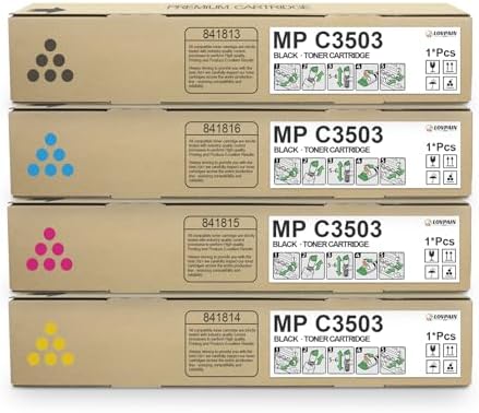 Amazon.com: MP C3503 C3003 Toner Cartridge set (4 Pack, 1BK/1C/1M/1Y ...