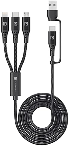 Portronics Konnect J9 3-in-1 (Type C + 8Pin + Micro USB) Cable with ...