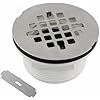 Brushed No Caulk Shower Drain, Welsan PVC Compression Shower Floor ...