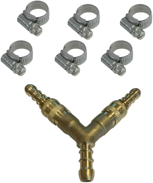 3 Way Quick Release Gas Hose Splitter Coupling for 8mm Propane/Butane ...