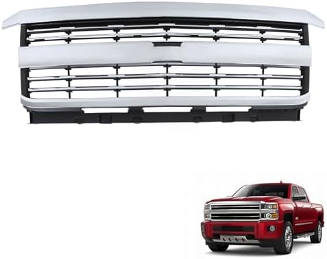 Amazon.com: Nurniacl Front Upper Grille Chrome Grill Replacement for ...