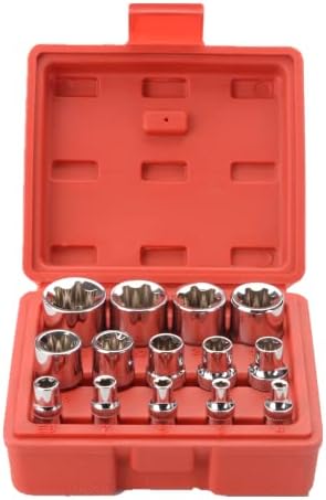 Amazon.co.jp: YMJOGGUE E型トルクスソケットセット 14点 星型 花型 ソケットレンチ E4 E5 E6 E7 E8 E10 E11 E12 E14 E16 E18 ...