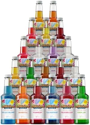 Amazon.com: Snappy Sno Cone Syrup Mix & Match 4 Pack, 1 Gallon (128 ...