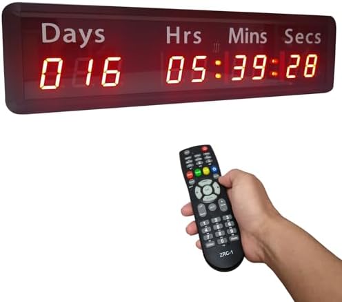 Amazon.com: Ledgital 1000 Days Countdown-up Timer w/Remote Ideal Days ...