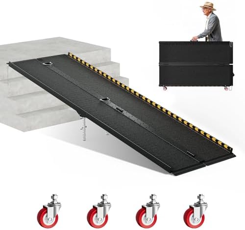 Amazon.com: CAMMOO 8 FT Portable Wheelchair Ramp-800LBS Heavy-Duty ...