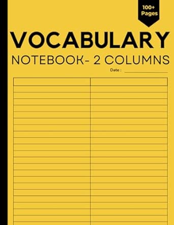 Amazon.com: Vocabulary Notebook: Simple Large Organized 2 Columns Ruled ...