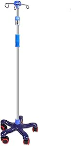Amazon.com: Adjustable IV Pole with Wheels - 5-Leg Portable Infusion ...