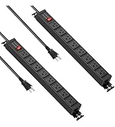 Amazon.com: JUNNUJ Heavy Duty Power Strip Wall Mount, 20 Amp Surge ...