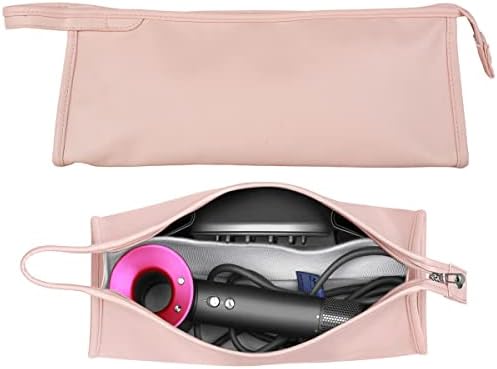 Pink Travel Case for Airwrap/Curling Iron, Portable Hair Dryer Carrying ...