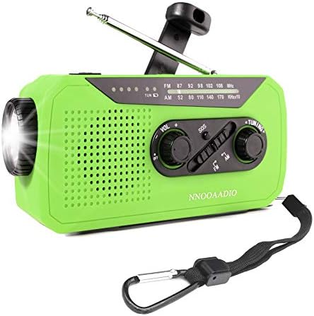 Wind Up Radio, Solar Hand Crank Portable Emergency AM/FM Weather Radio ...