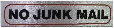 London Heritage Metal No Junk Mail Sign Sticker Self Adhesive Door Wall ...