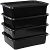 Obstnny 13 L Washing Up Bowl with Lid, 4 Pack Rectangular Bus Tub ...