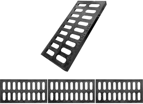 Natotela Ductile Iron Driveway Channel Drain Grate-20x10 in. Metal ...