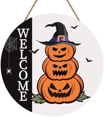 Amazon.com: Halloween Door Decorations Happy Halloween Sign Cute Ghost ...